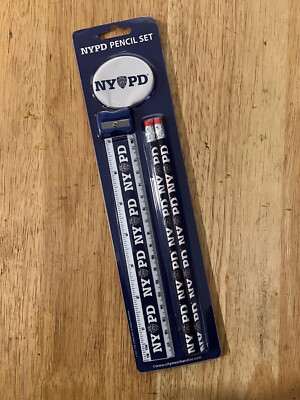 Official NYPD Pencil Ruler Eraser Sharpener Set Souvenir | eBay