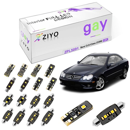 13pcs Super White Interior LED Light Kit For Benz CLK-Class W209/C209 ...