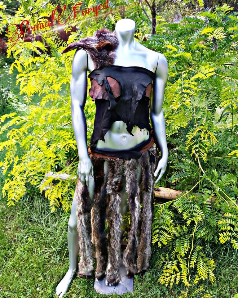 Shaman Barbarian Fur Leather Costume Custom | eBay