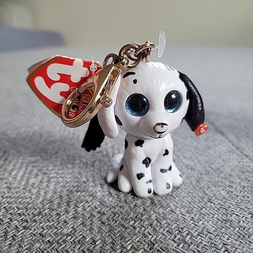 TY NWT Beanie Boos Mini Boo Keychain Metal Bag Clip - FETCH the ...