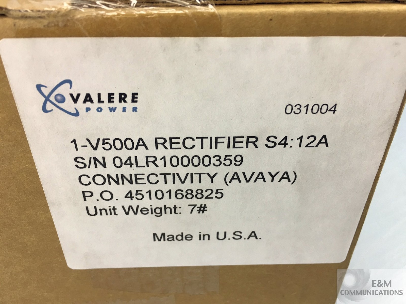 V500A ELTEK VALERE V-SERIES 4:12A 48V 10A POWER RECTIFIER MODULE NEW IN ...