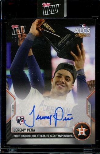 2022 Topps Now #1132A Jeremy Pena RC Rookie Auto Autograph #d 35/99 | eBay