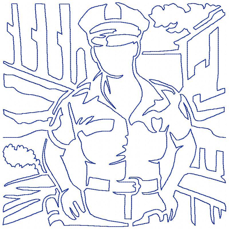 Continuous Line Police Blocks 12 Machine Embroidery Designs Quilt 8 ...