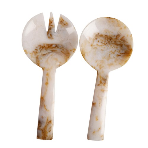 2pc Maine & Crawford Atlas Amber 23cm Resin Spoon/Fork Salad Servers ...