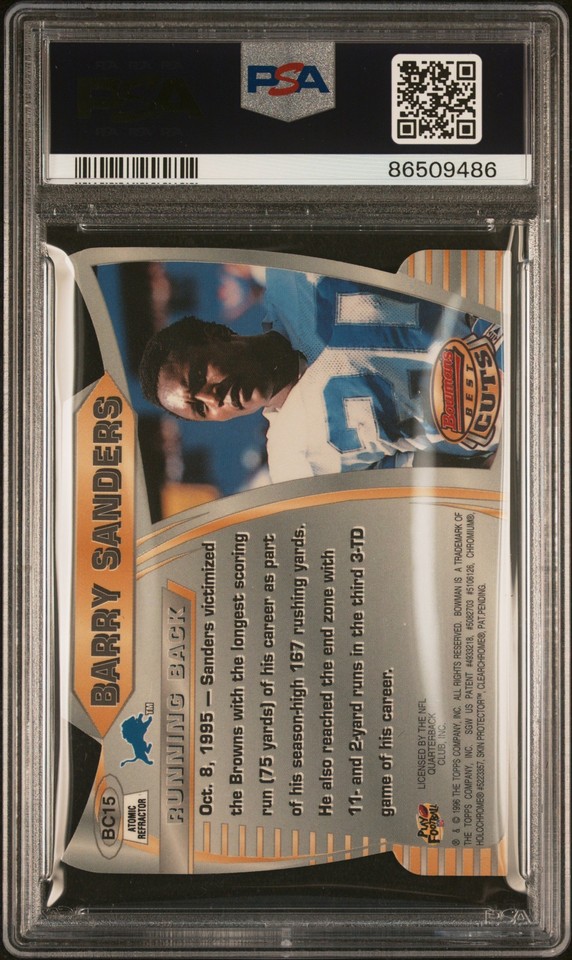 1996 Bowman's Best Best Cut Barry Sanders #BC15 PSA A | eBay