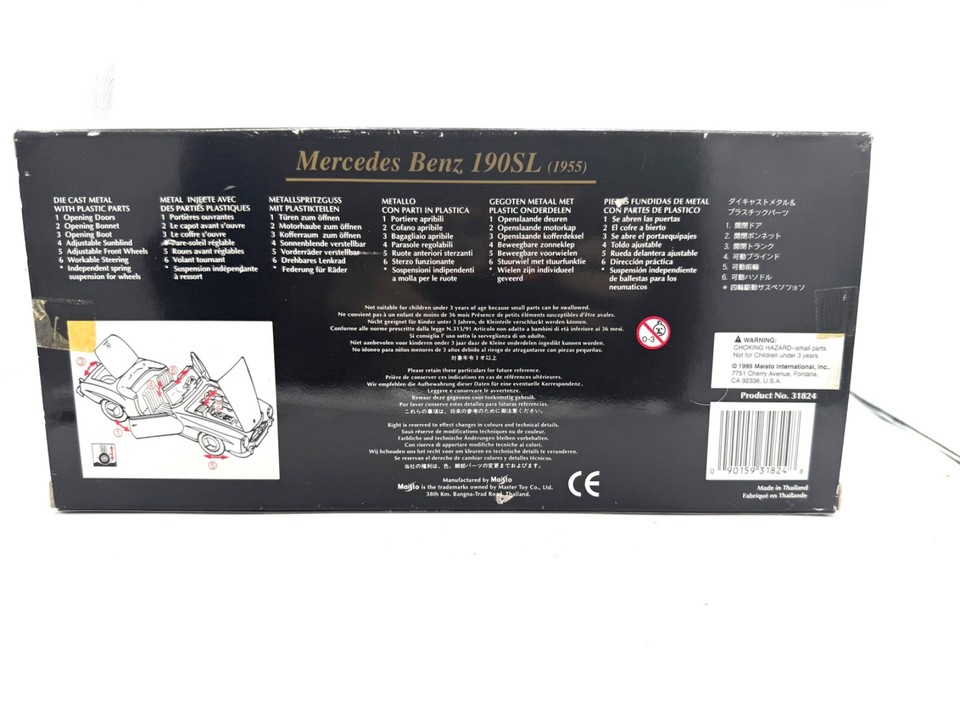 1955 Mercedes Benz 190SL Maisto 1:18 Scale Special Edition | eBay