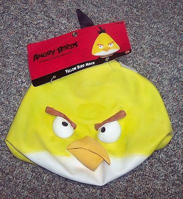 Angry Birds Yellow Bird Chuck Latex Costume Halloween Mask NWT | eBay