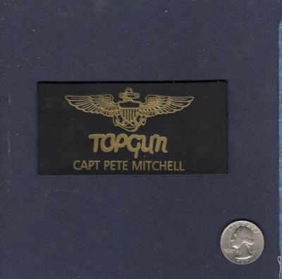 Captain Pete MAVERICK Mitchell New TOP GUN MOVIE VX-31 Name Tag ...