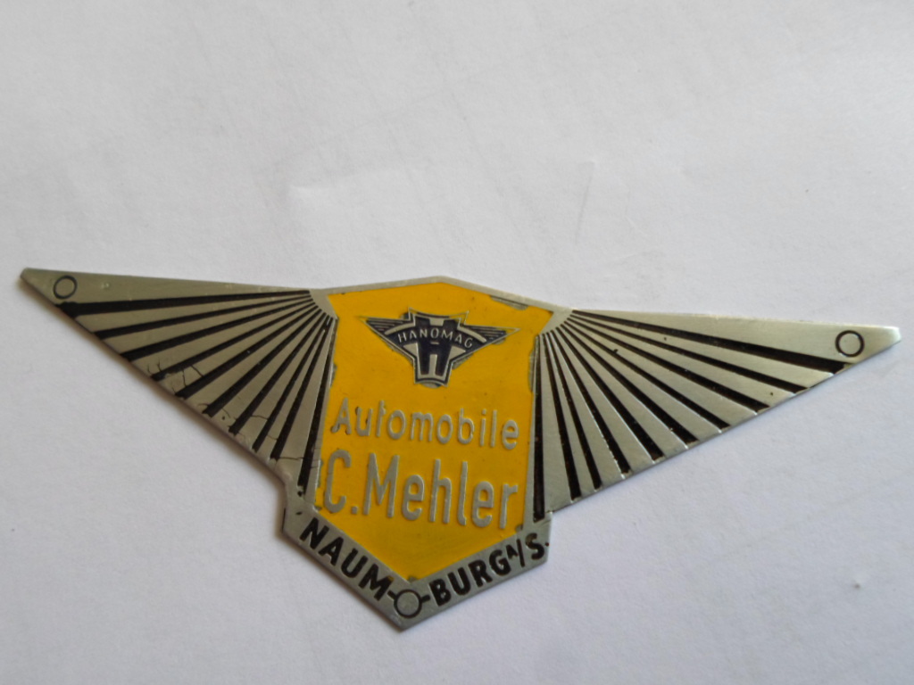 Type Plate Sign Hanomag Automobile Mehler Dealer Sign Storm Record RL20 ...