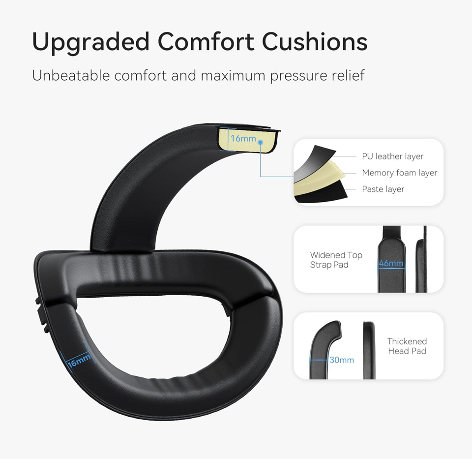 KIWI design Comfort Head Strap Accessories Compatible with Oculus/Meta ...