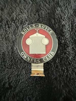Rolls-Royce Owners Club RROC Vintage 1950s 1960s 1970s Glass Enamel ...