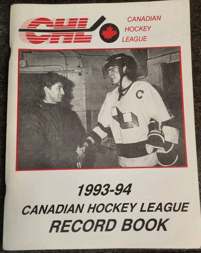 Rare 1993-94 CHL Record Book Gretzky Lemieux Cover Canadian Hockey ...