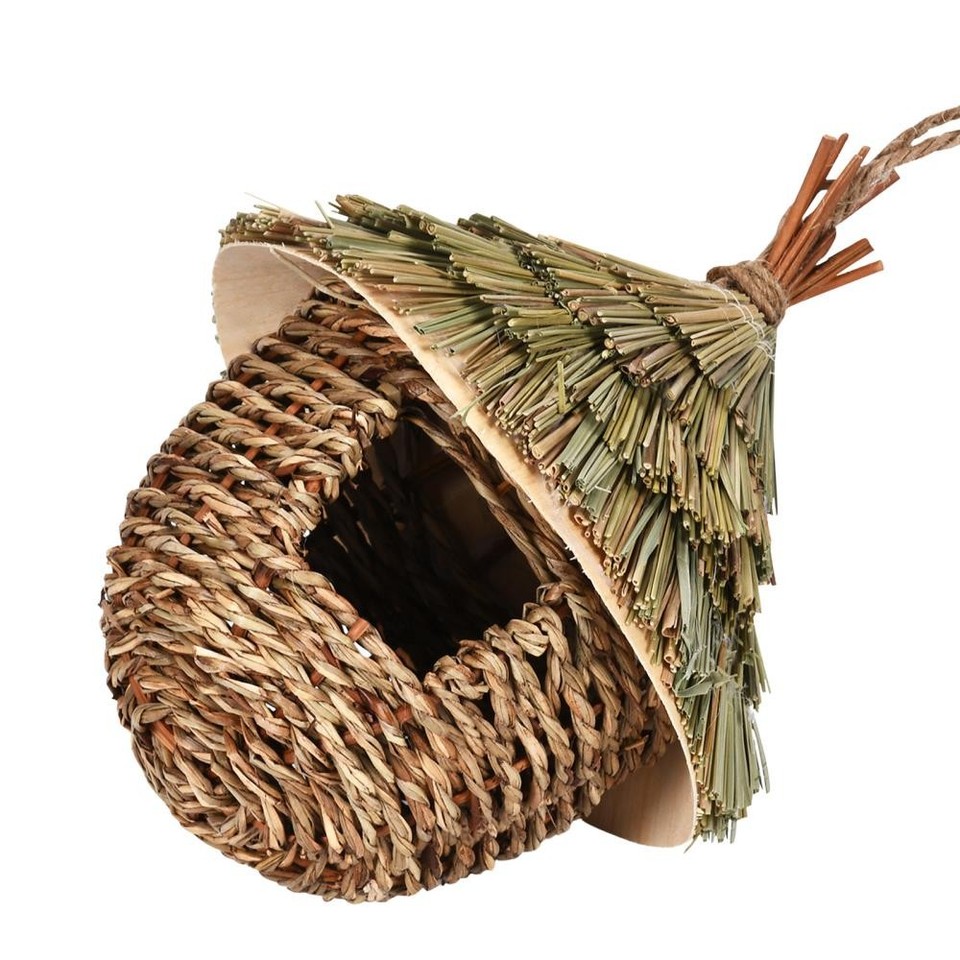 Hand-woven Hummingbird Nest House Charming Decorative Hummingbird House ...