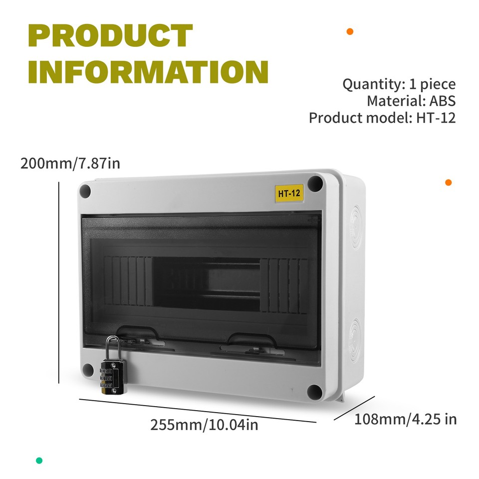 HT Series Box 12WAY IP65 Distribution Box Outdoor Plastic Electrical ...
