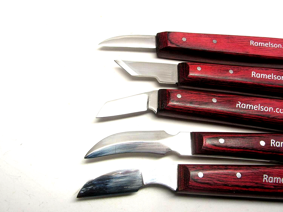 Ramelson Wood Carving Tools 5 pc Set Whittling & Chip Knives ...