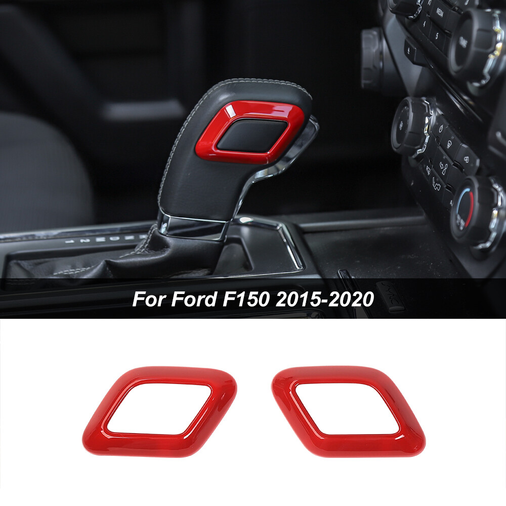 2pcs Gear Shift Knob Level Decoration Cover Trim For Ford F150 2015 ...