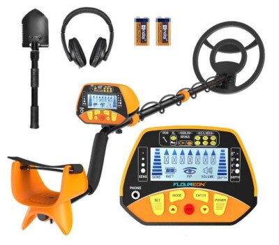 Floureon Metal Detector; 3 Modes: All/Pinpoint/Discrimination; Treasure ...