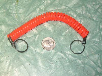 Spiral Coil Keychain w/ 2 Split Key Rings - 6" Neon Orange | eBay