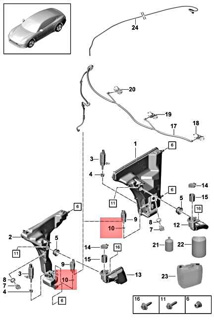 Genuine PORSCHE Seal Pump Headlight Washer System 95562871200 | eBay