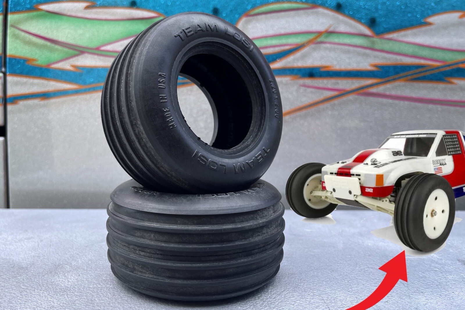 Team Associated RC10T RC 1:10 Team LOSI 2.20 Front Tires PAIR NEW | eBay