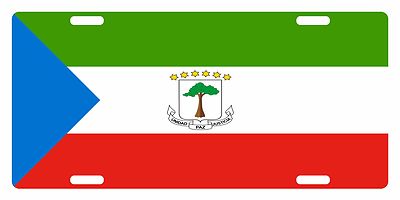 Equatorial Guinea Flag Custom License Plate National Emblem ORIGINAL ...