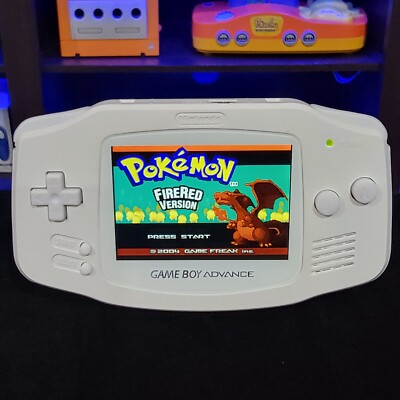 White Game Boy Advance GBA Console with iPS V5 Backlight Backlit LCD ...