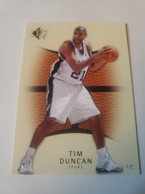 2007-08 SP Authentic Retail Tim Duncan #92 HOF | eBay