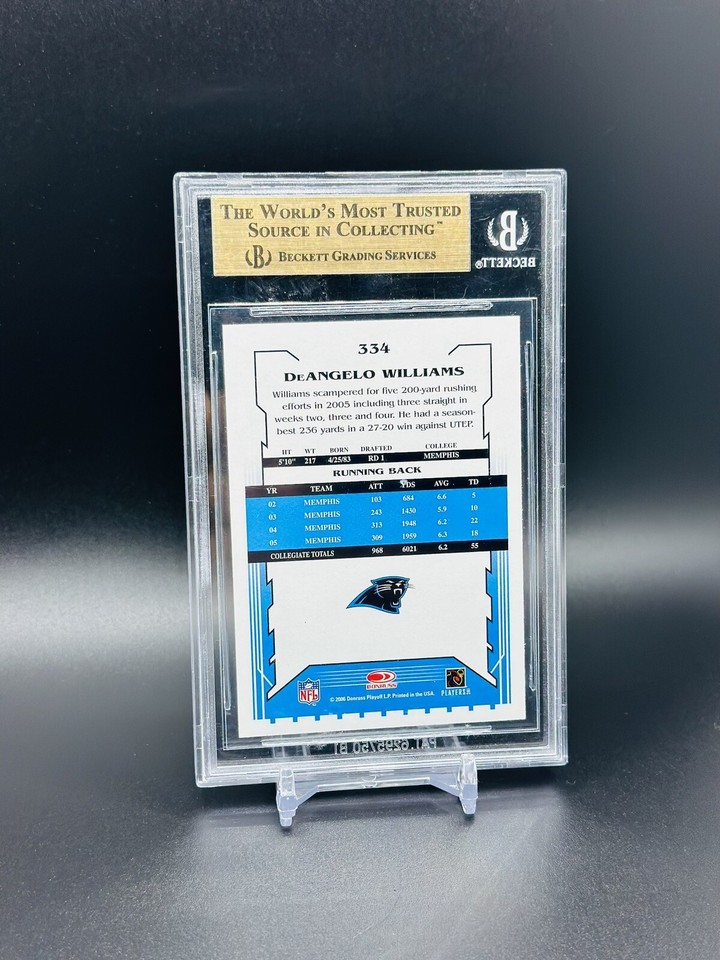 2006 Score - DeANGELO WILLIAMS - Rookie Card #334 - CAROLINA PANTHERS ...