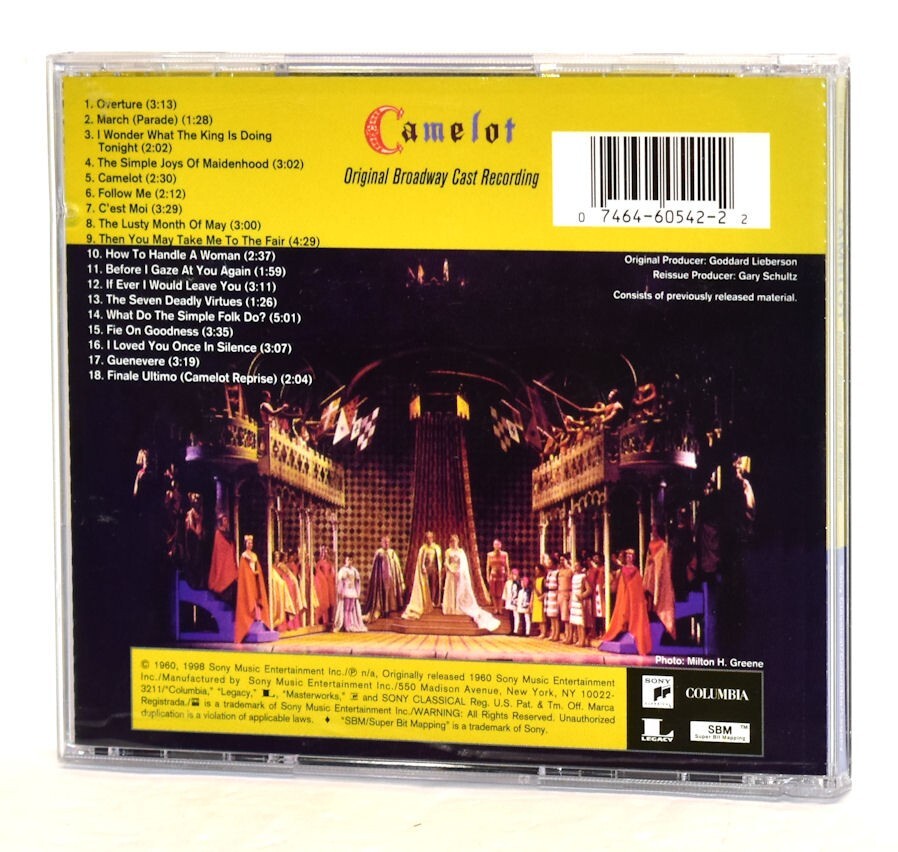 Camelot Original Broadway Cast Recording CD | eBay