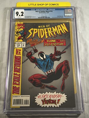 Web of Spider-Man #118 (1994) CGC 9.2 1st Ben Reilly as Scarlet Spider ...