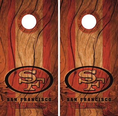 San Francisco 49ers Cornhole Wrap Game Skin Decal Wood Design VZ444 | eBay