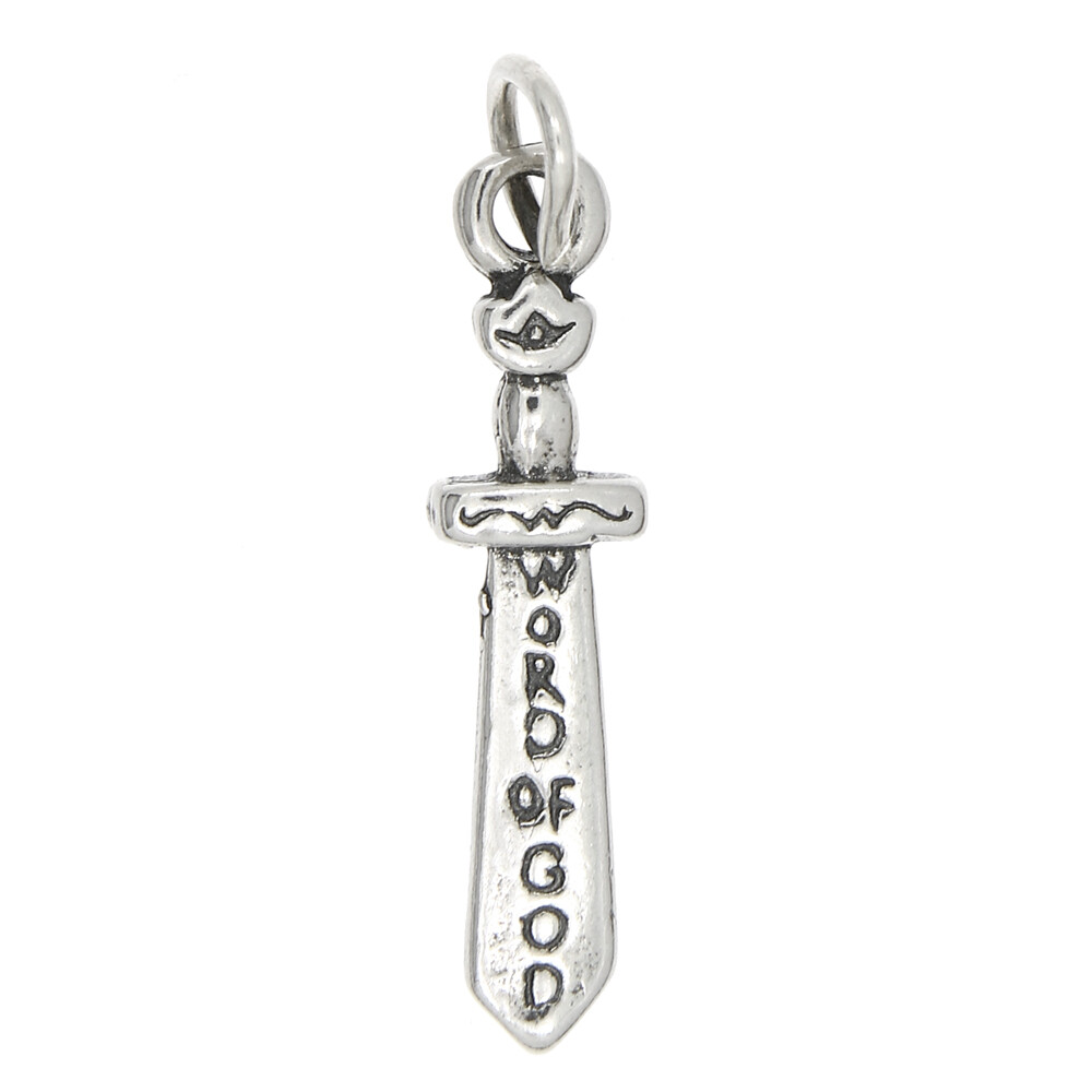 Sterling Silver Armor of God Sword Word of God Charm or Pendant | eBay