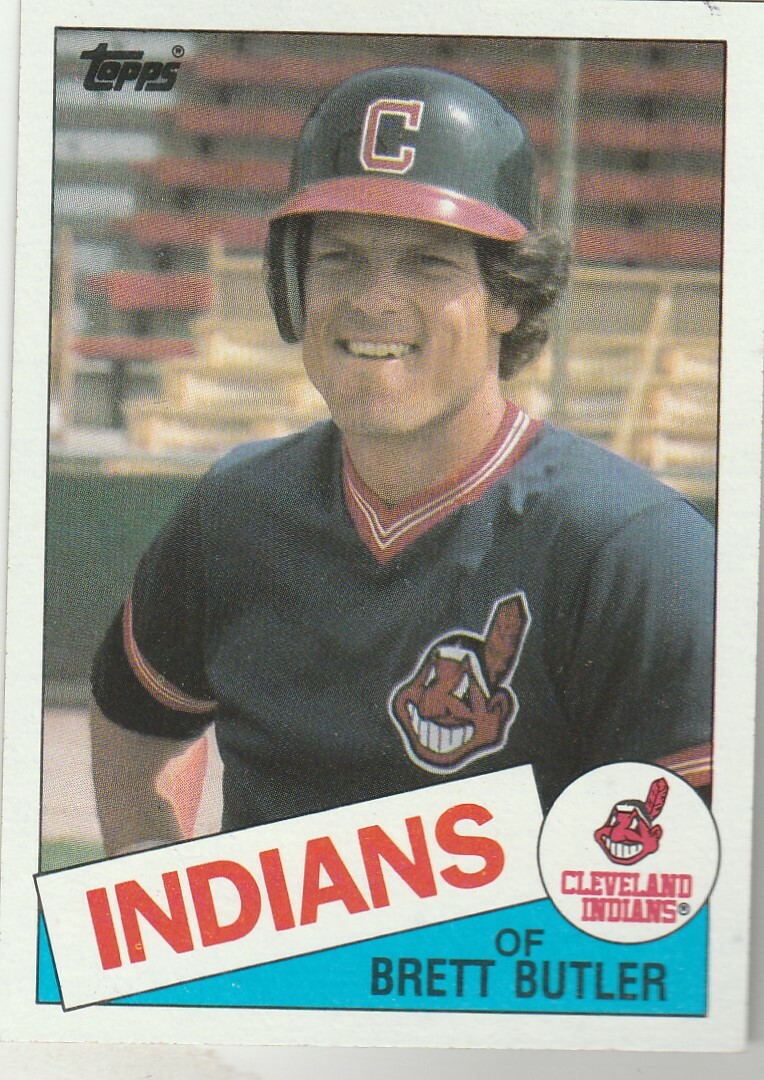 FREE SHIPPING-MINT-1985 Topps #637 Brett Butler Indians PLUS BONUS ...