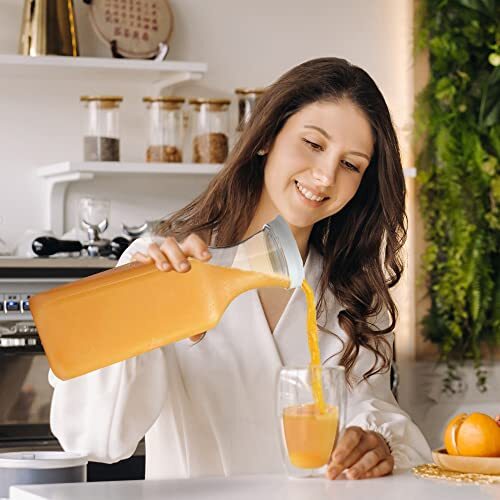 Plastic Water Pitcher With Lid 3pack 50 Oz Square Carafe Pitchers For ...