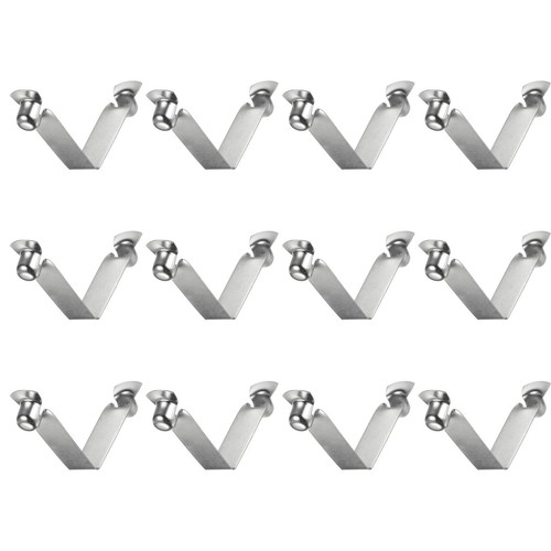 12pcs 46x8mm Double Button V-Shaped Paddle Snap Spring Clips Hollow ...