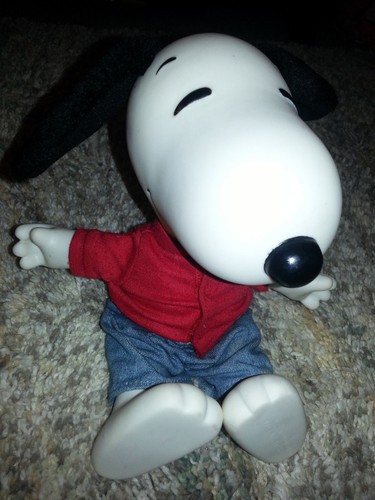 SNOOPY DOLL 1968 Peanuts 10" SCHULZ ANTIQUE FIGURINE Bean Bag RAG doll ...