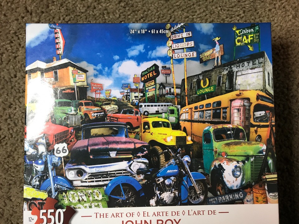Brand New!! John Roy’s Clunkers Jigsaw Puzzle ARBON CAFE 24x18 550 pc ...