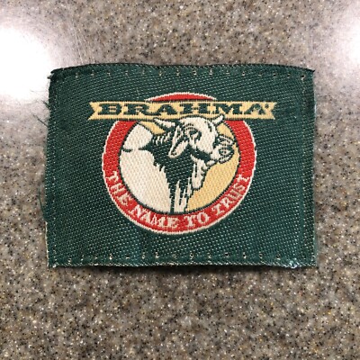 Vintage Brahma Fabric Sew On Patch 1 3/4 X 2 1/4 Green Logo Unique ...