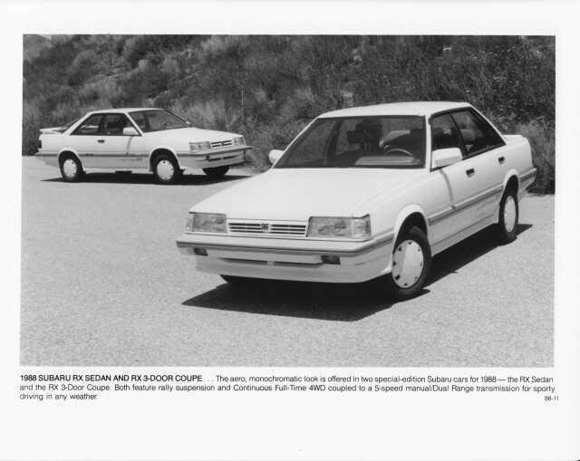 1988 Subaru RX Press Photo 0036 | eBay