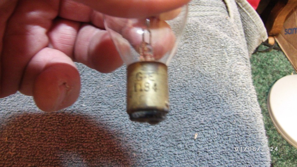 Genuine GE #1184 Incandescent Bulb 5.5V RP11 Double Contact Bayonet ...