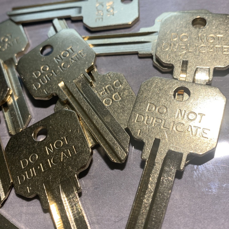 10 PACK-Uncut NEW KWIKSET DND-KW11-6 PIN Brass "Do Not Duplicate" Key ...