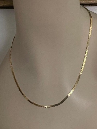 Vintage 14k Yellow Gold Triangle Link Chain Necklace Italy 10 Grams | eBay