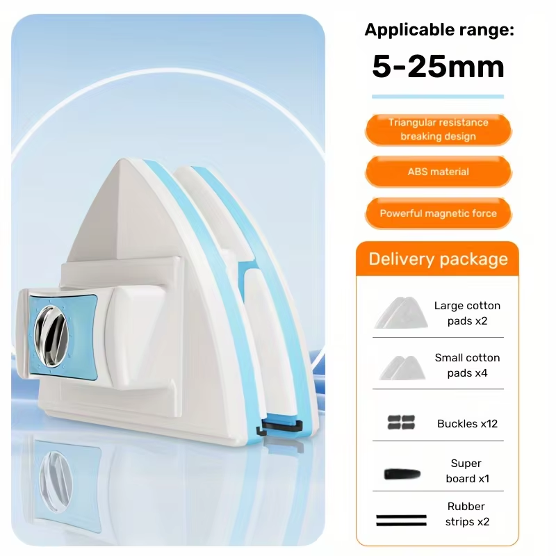 Adjustable Magnetic Double Window Glass Wiper Glider Washing Brush ...