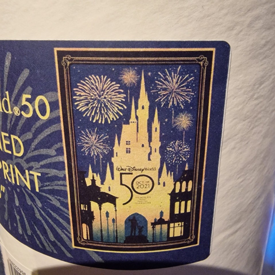 Walt Disney World 50th Anniversary SIlk-Screened Serigraph Print, 27" x ...