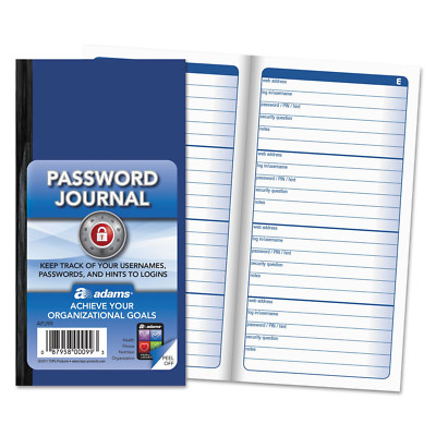Internet Password Journal Logbook Organizer Web Address Notebook ...
