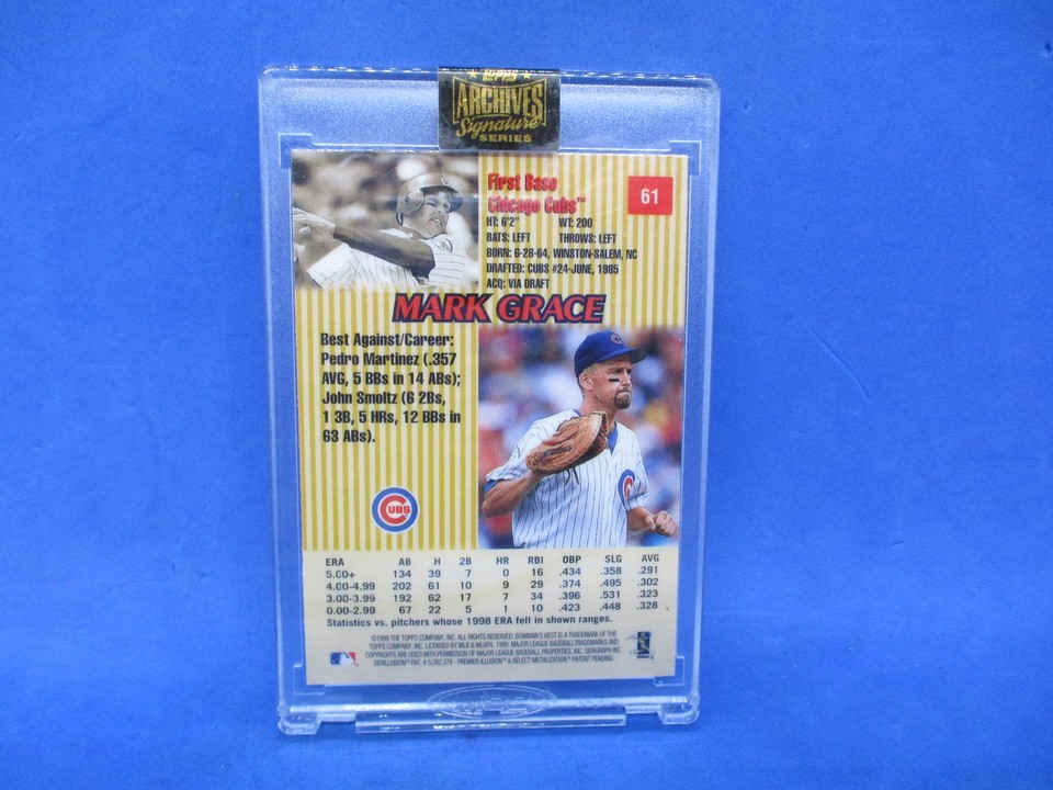 2021 TOPPS ARCHIVES 99 BOWMANS BEST MARK GRACE AUTOGRAPH AUTO #D/37 ...