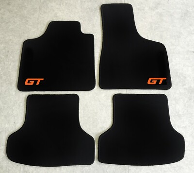 Autoteppiche Fußmatten für Toyota GT86 schwarz Orange ab 2012- Nubuk ...