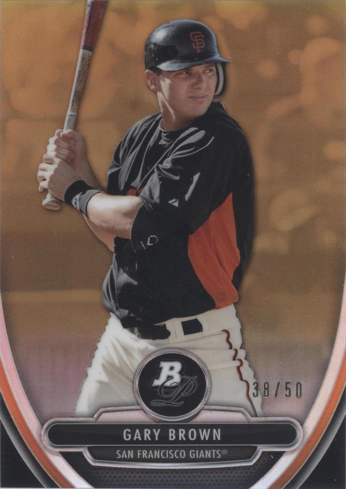 2013 Bowman Platinum - Prospects Gary Brown #BPCP78 Chrome Gold ...