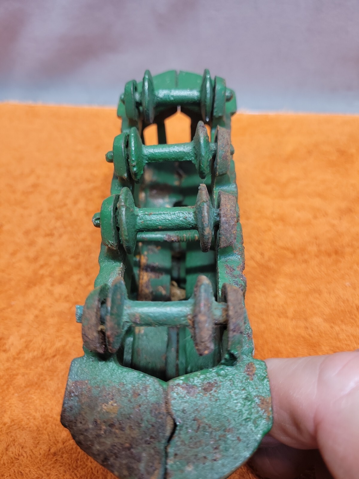 H•Vintage Cast Iron TROLLEY Street Car #14 Metal Toy Figure Collectible ...