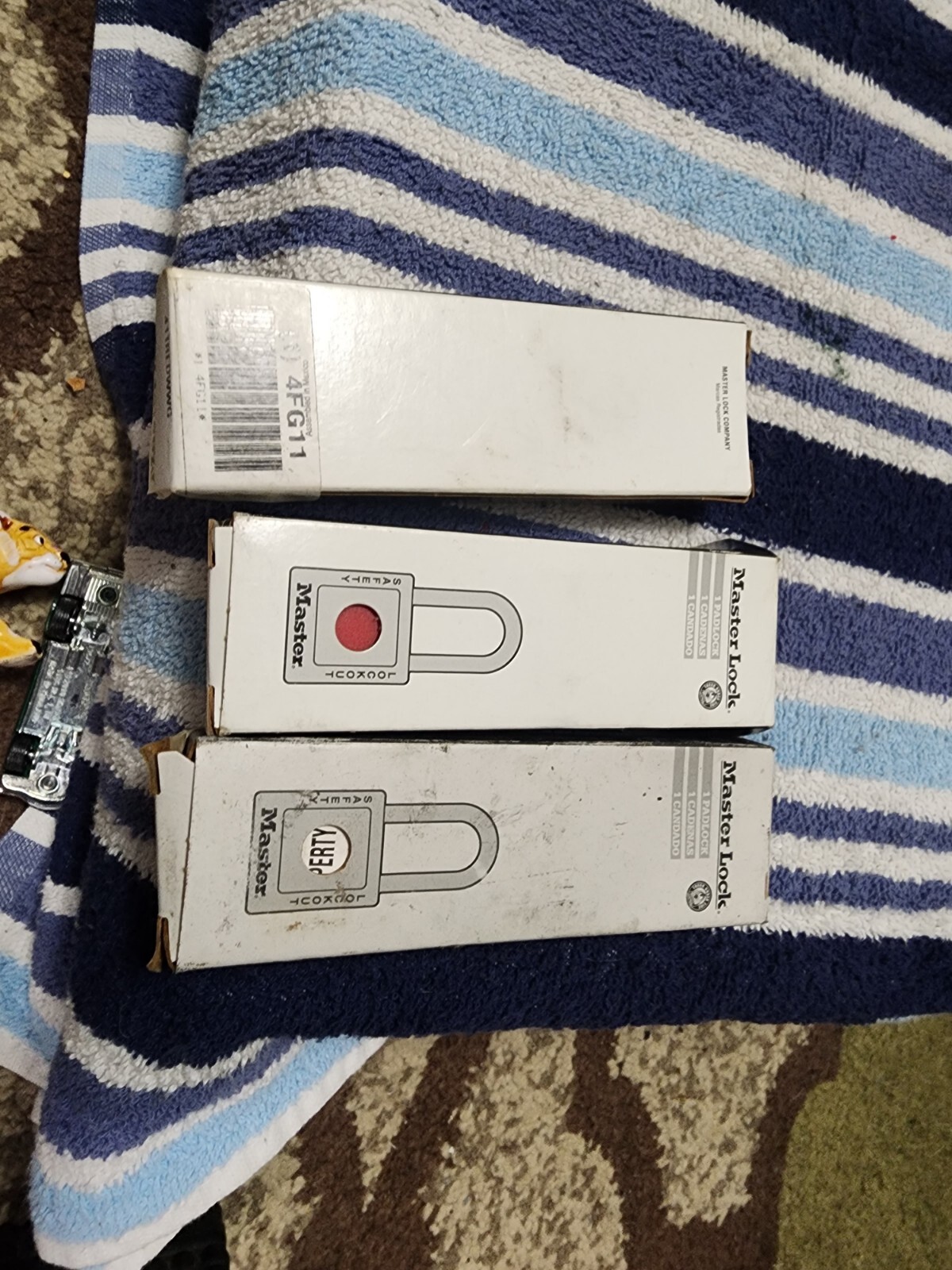 Lot of 3 411REDWWG Master Lock Red Bilingual Safety Lockout Padlocks ...